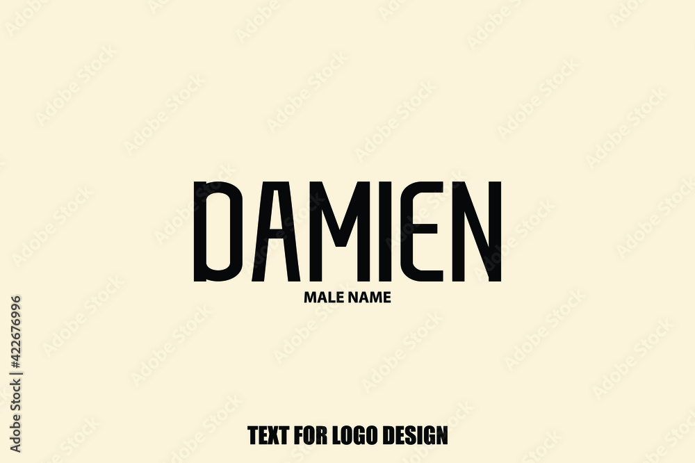 Damien male Name Semi Bold Black Color Typography Text For Logo Designs ...