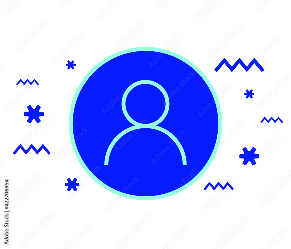 User icon flat style isolated on white background for website, logo ...