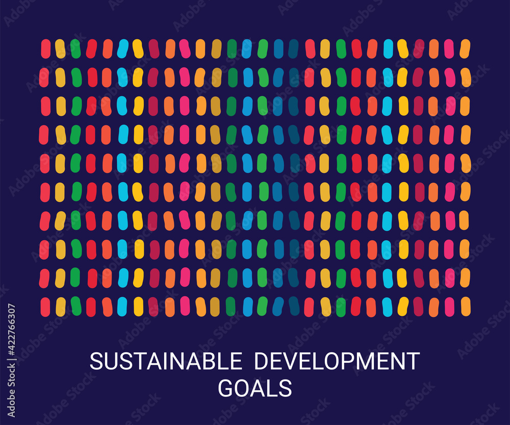 Sustainable Development Goals. Vector Illustration EPS. White ...