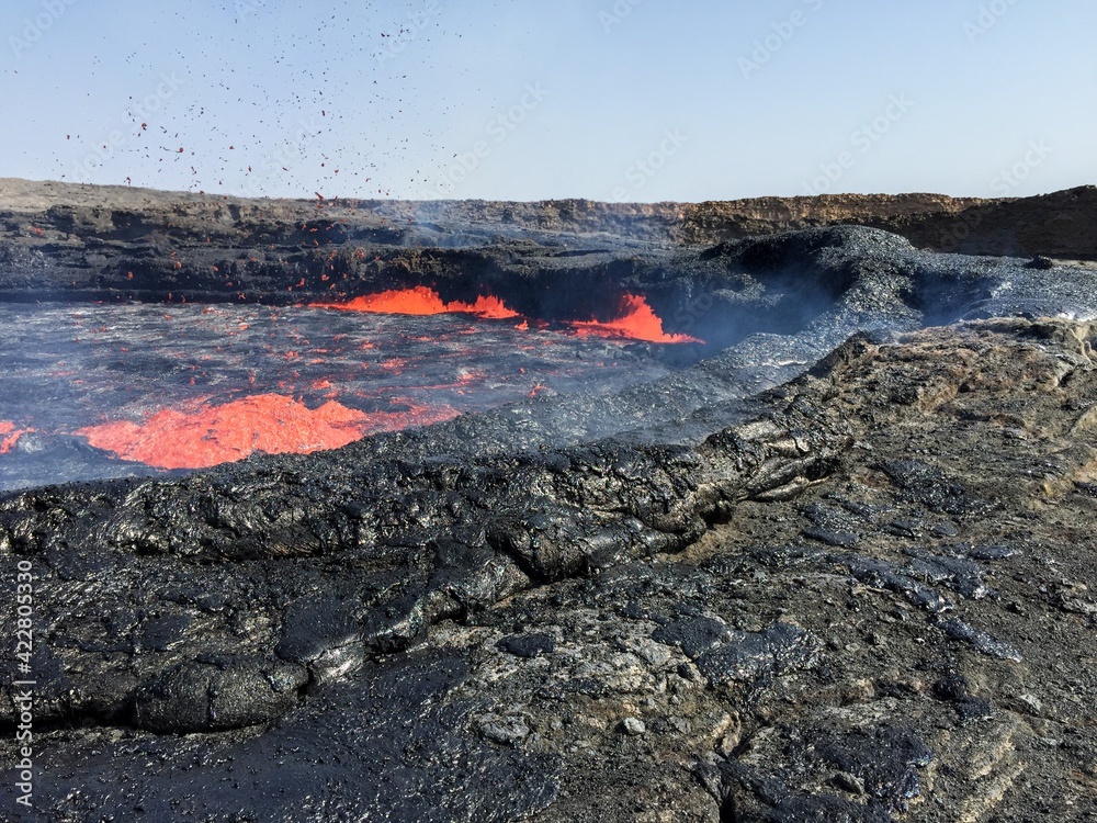 Volcan Erta Ale, désert de Danakil, Éthiopie Stock Photo | Adobe Stock