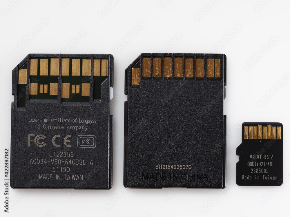 Belarus,Minsk,2021.SD memory card for digital camera of different types ...