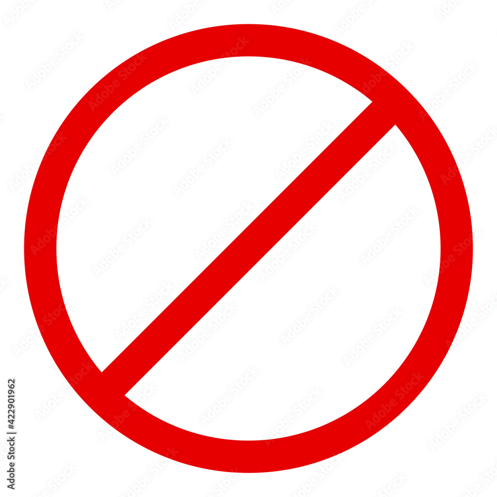 Prohibition-restriction sign icon. No entry, no entrance, do not enter ...