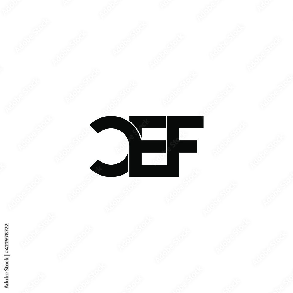 cef letter original monogram logo design Stock Vector | Adobe Stock