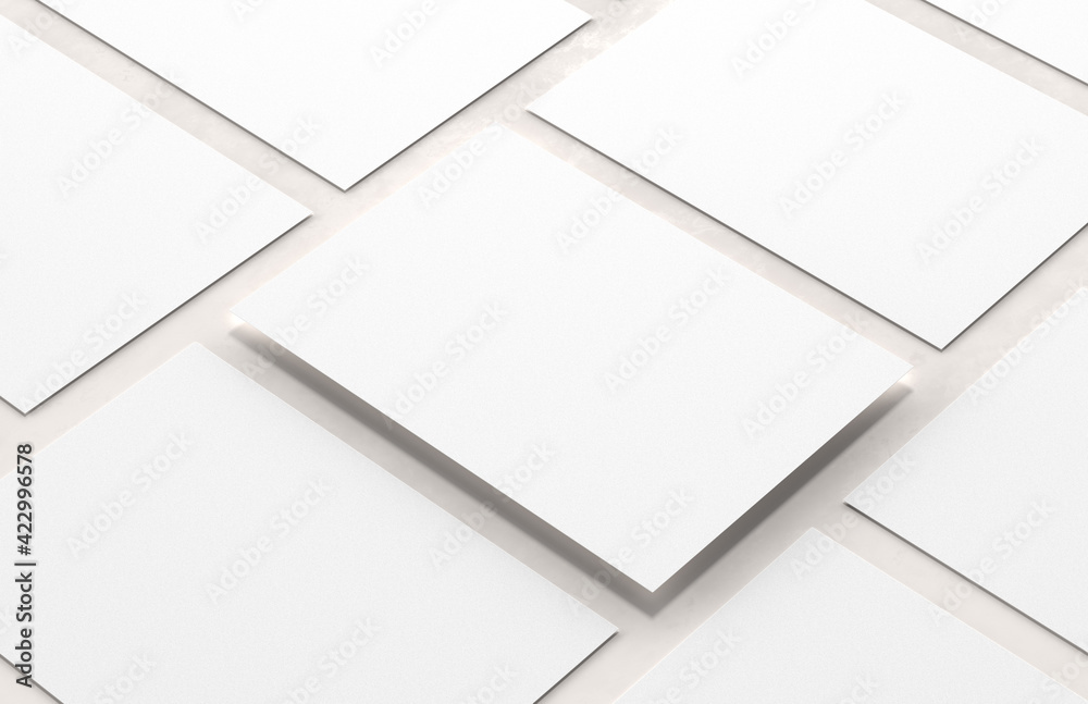 A4 size white paper mock up isolated on soft background. Blank portrait ...