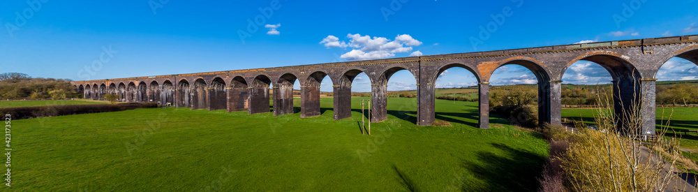 A panorama view of the west section of the largest brick viaduct in the ...