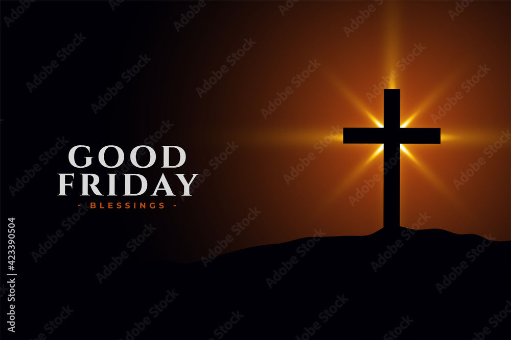 good friday holy background with cross Stock Vector | Adobe Stock