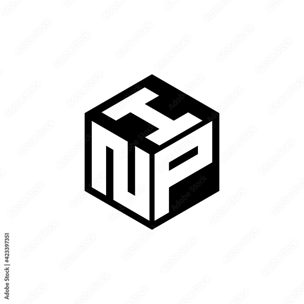 NPI letter logo design with white background in illustrator, cube logo ...