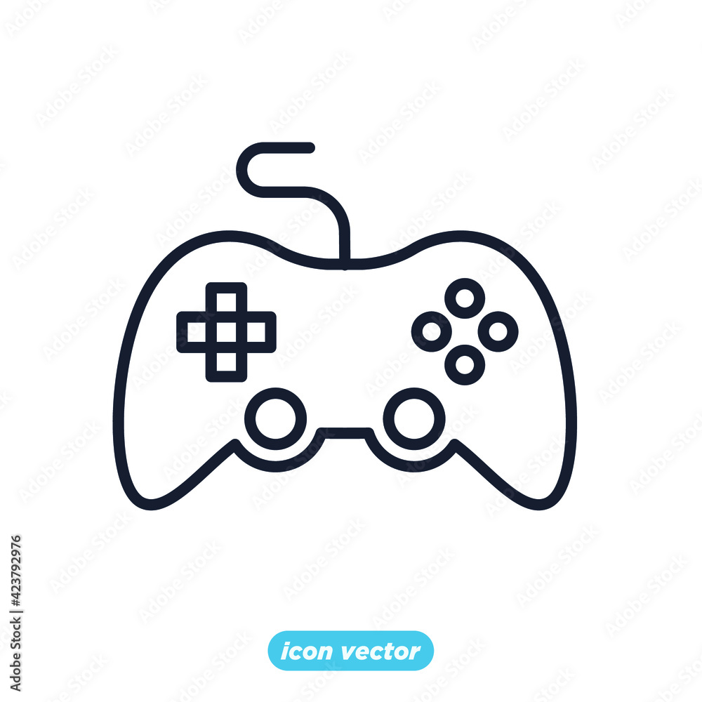 gamepad icon. hobby video game symbol template for graphic and web ...