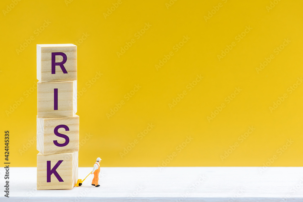 Risk assessment / risk analysis and management concept : Miniature ...