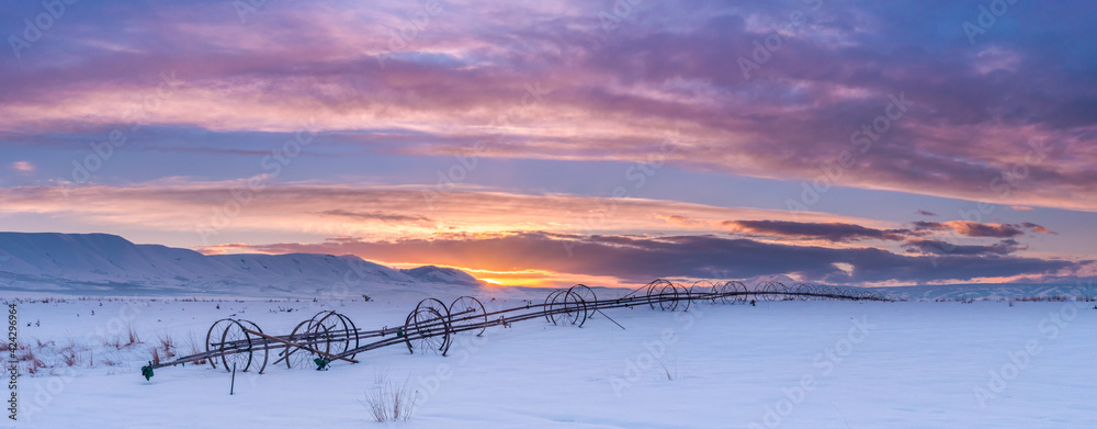Sunset Lower Yakima Valley Winter on the Yakima Indian Reservation ...