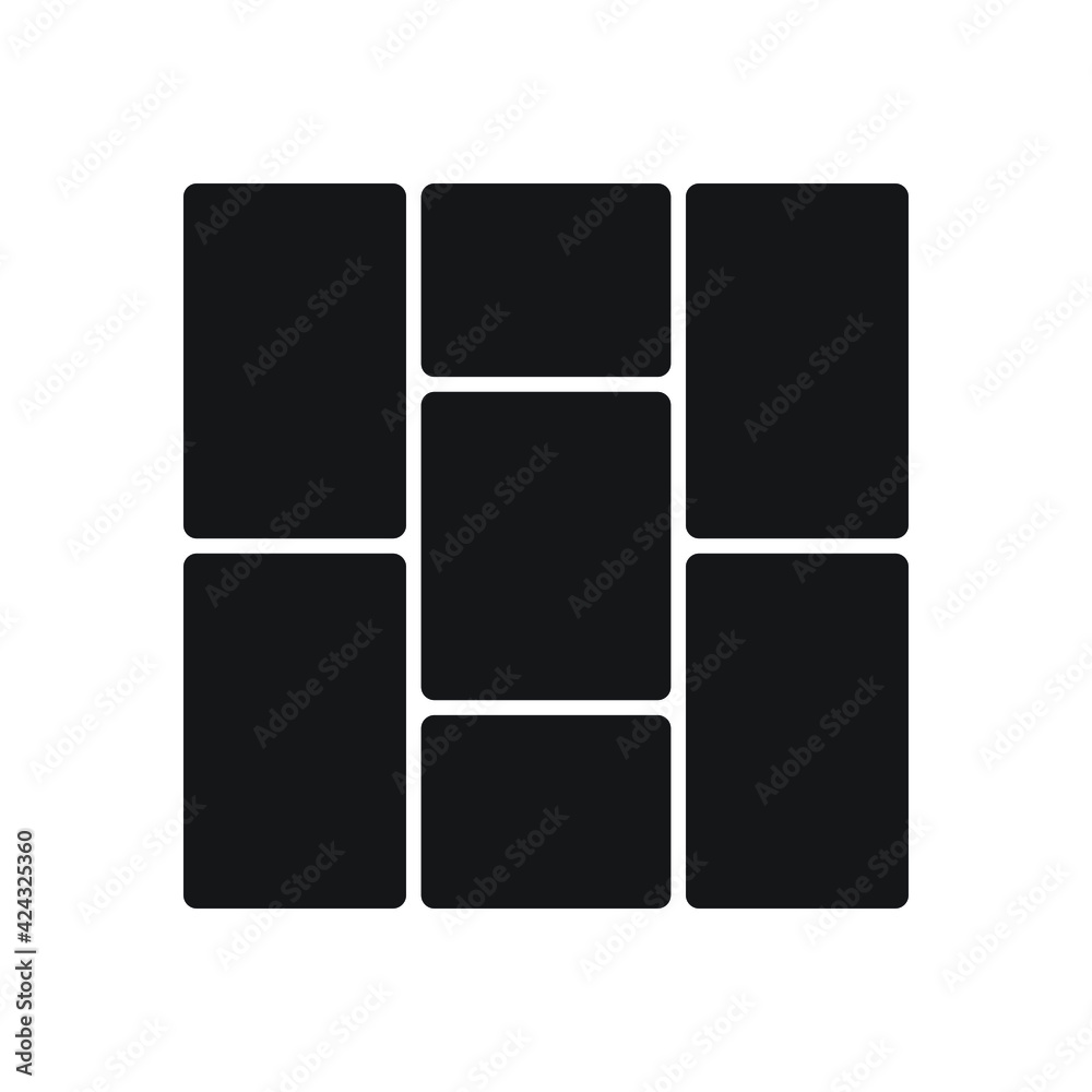 Templates collage eight frames photos parts, Vector poster frame mockup ...