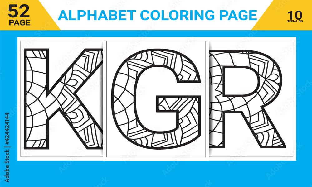 alphabet illustration coloring page for kids pre schoolers and 3 plus ...