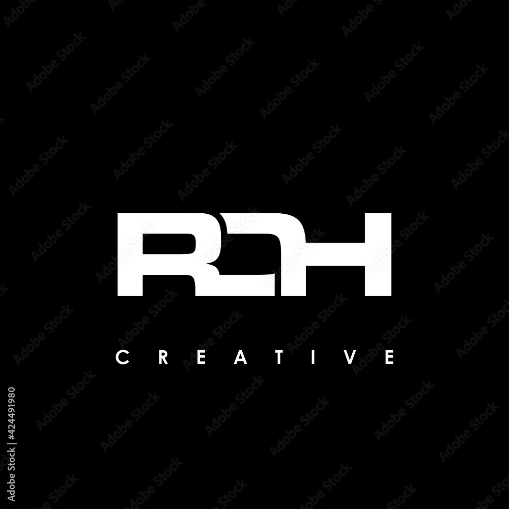 RDH Letter Initial Logo Design Template Vector Illustration Stock ...