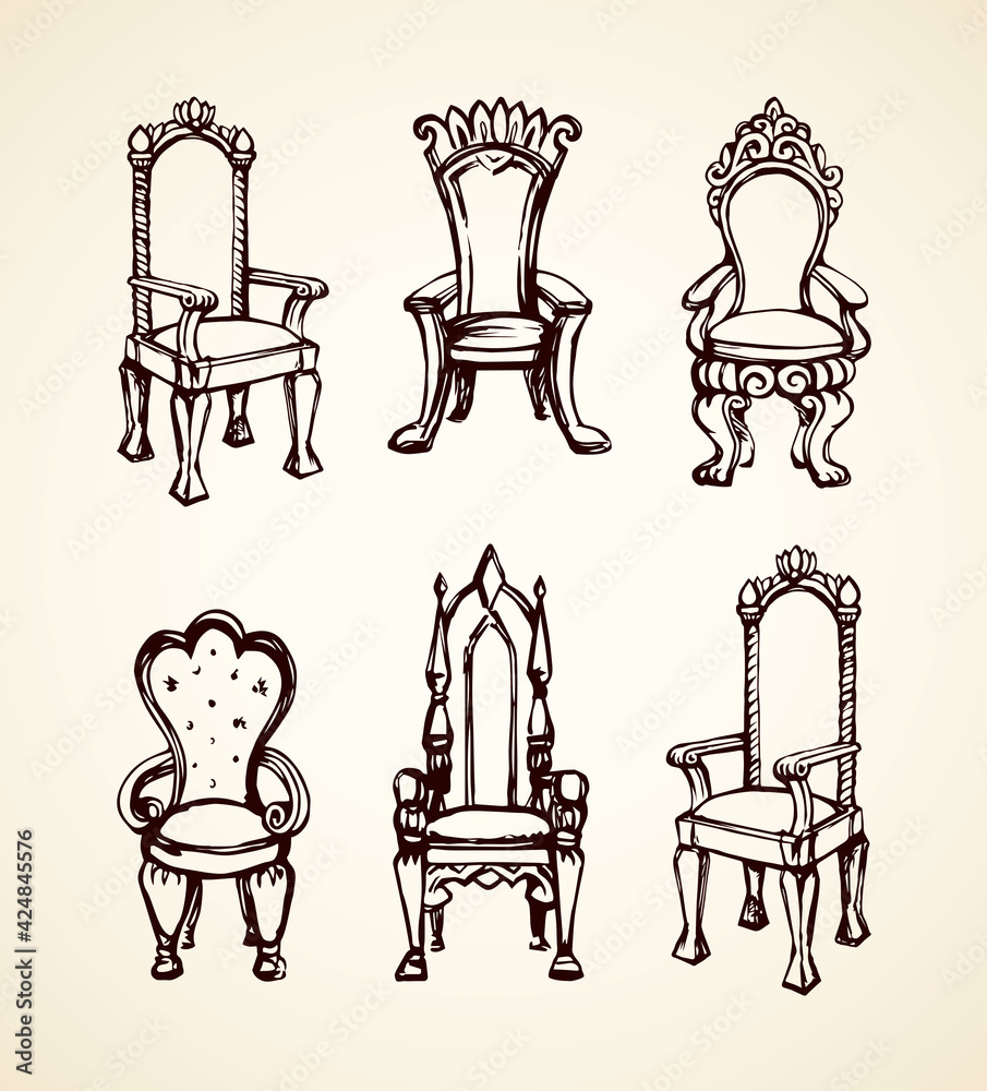 Throne. Vector drawing Stock Vector | Adobe Stock
