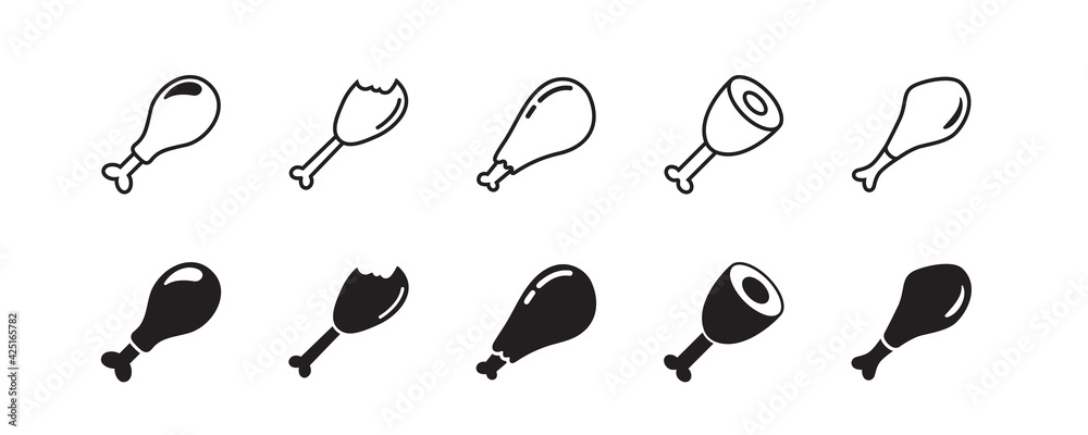 Chicken leg, drumstick, fried chicken, chicken thighs, roast chicken ...