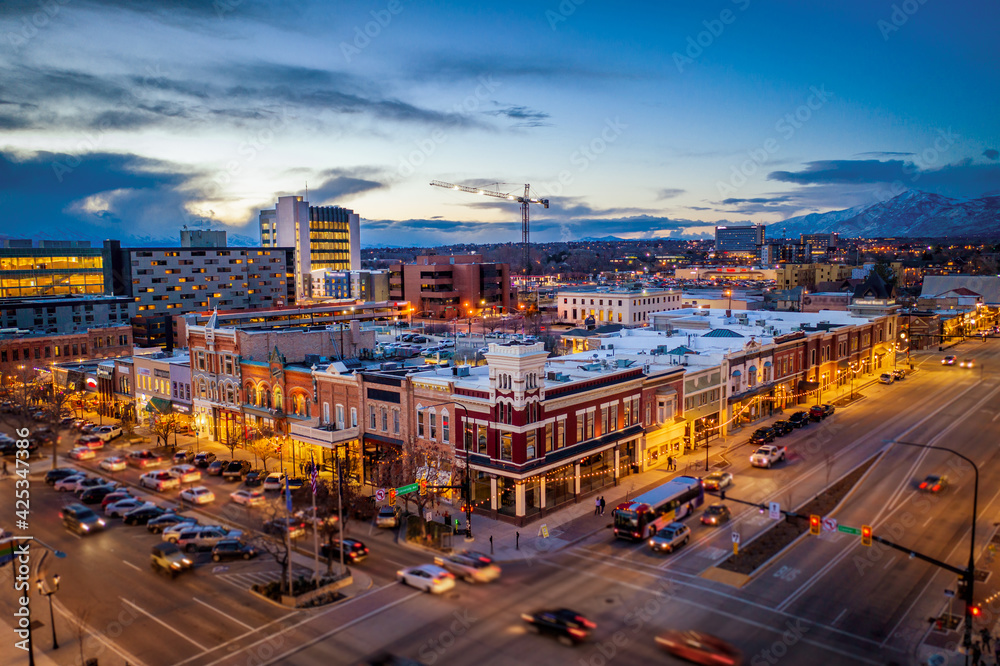 Downtown Provo Utah Winter 4 Stock Photo | Adobe Stock