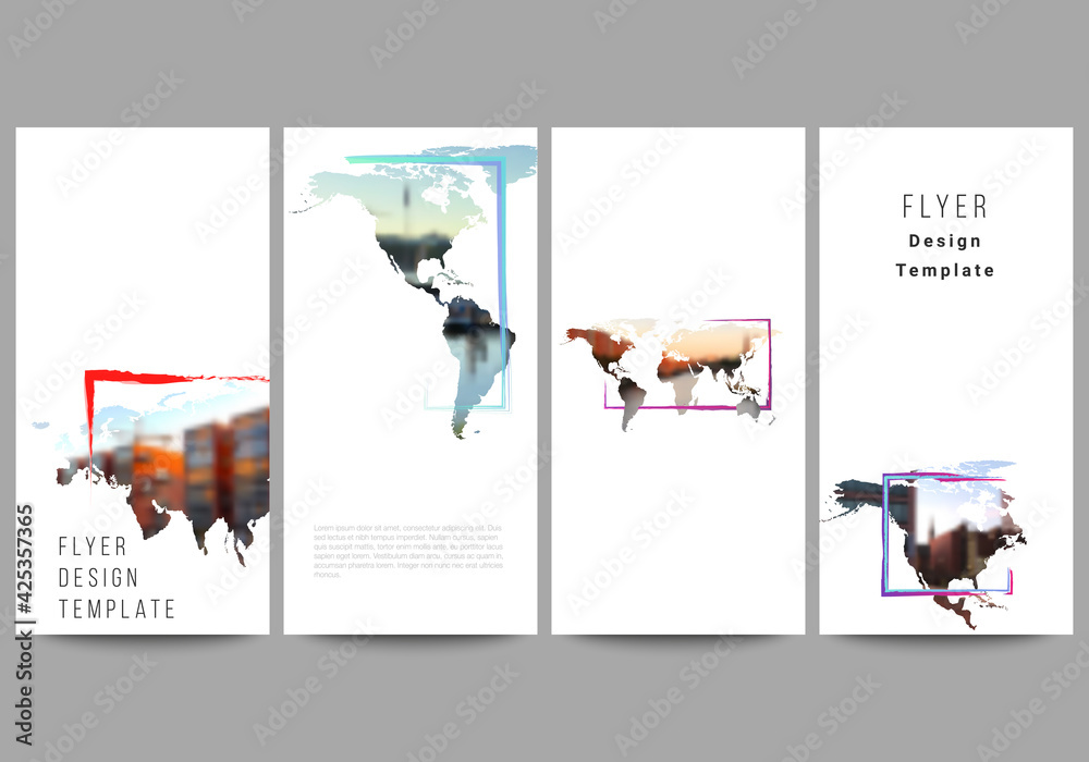 Vector layout of flyer, banner templates for website advertising design ...