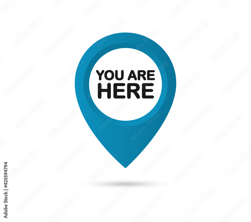 You are here. Map pointer icons. Sign icon mark location pointer pin ...