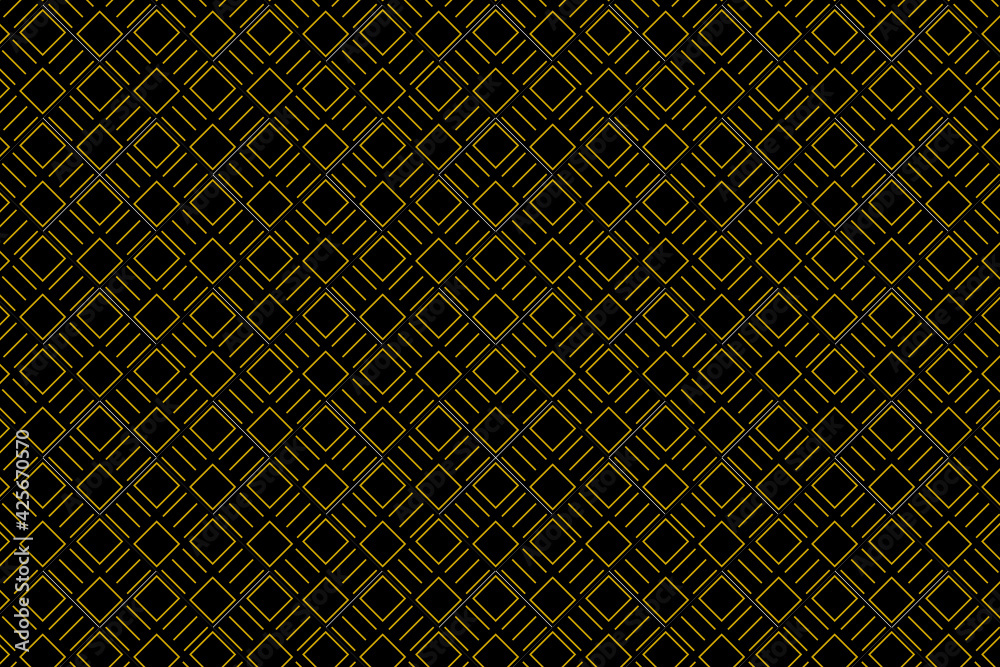 Patrón de figuras doradas y negras formando entramado diagonal Stock ...