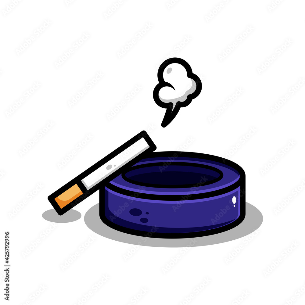 vector cigarette illustration design. The cigarette with an outline is ...