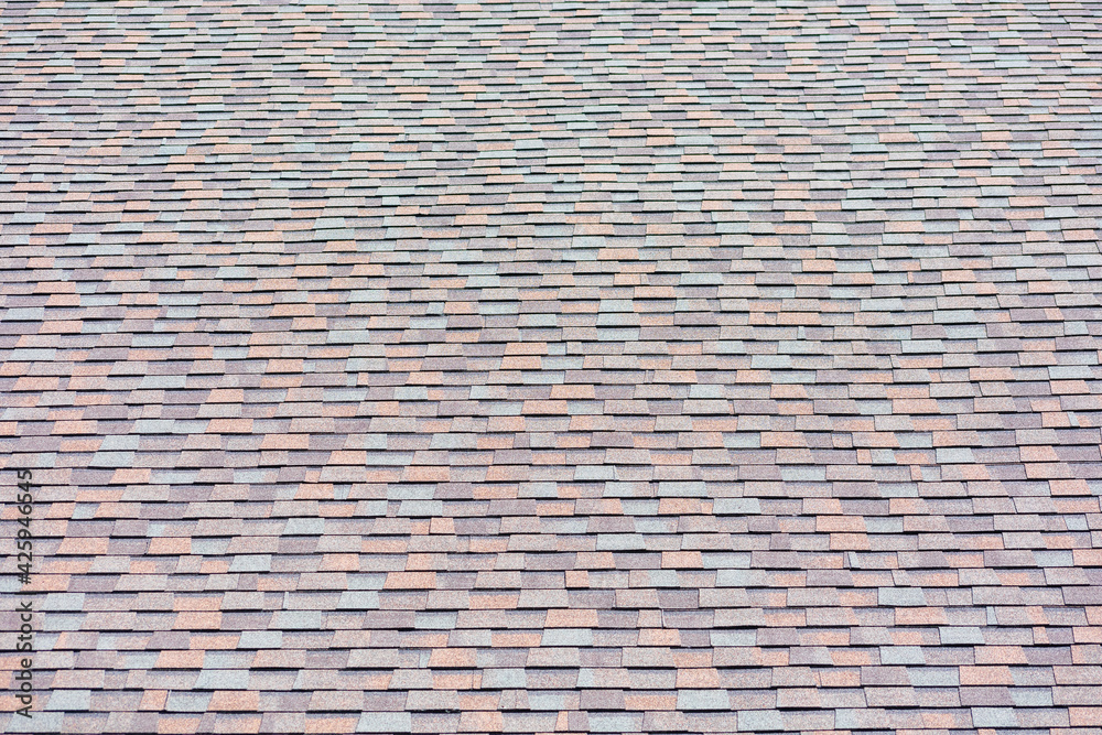 Laminated architectural roof shingles with ridge shingle of different ...