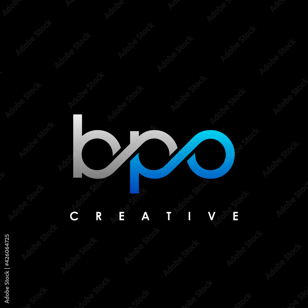 BPO Letter Initial Logo Design Template Vector Illustration Stock ...