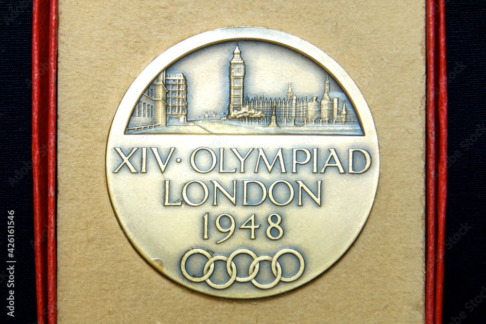 1948 Olympic Silver medal in original presentation box from the 1948 ...