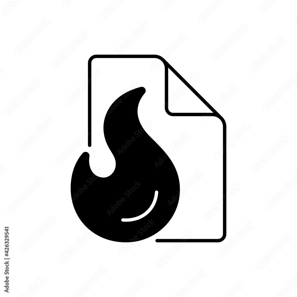 Vector de Stock Fire blanket linear icon. Caution with flammable ...
