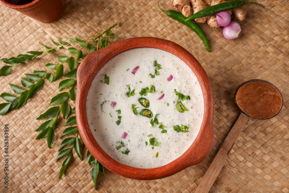 Spiced buttermilk , chaas , chaach , moru , sambharam , curd, lassi ...