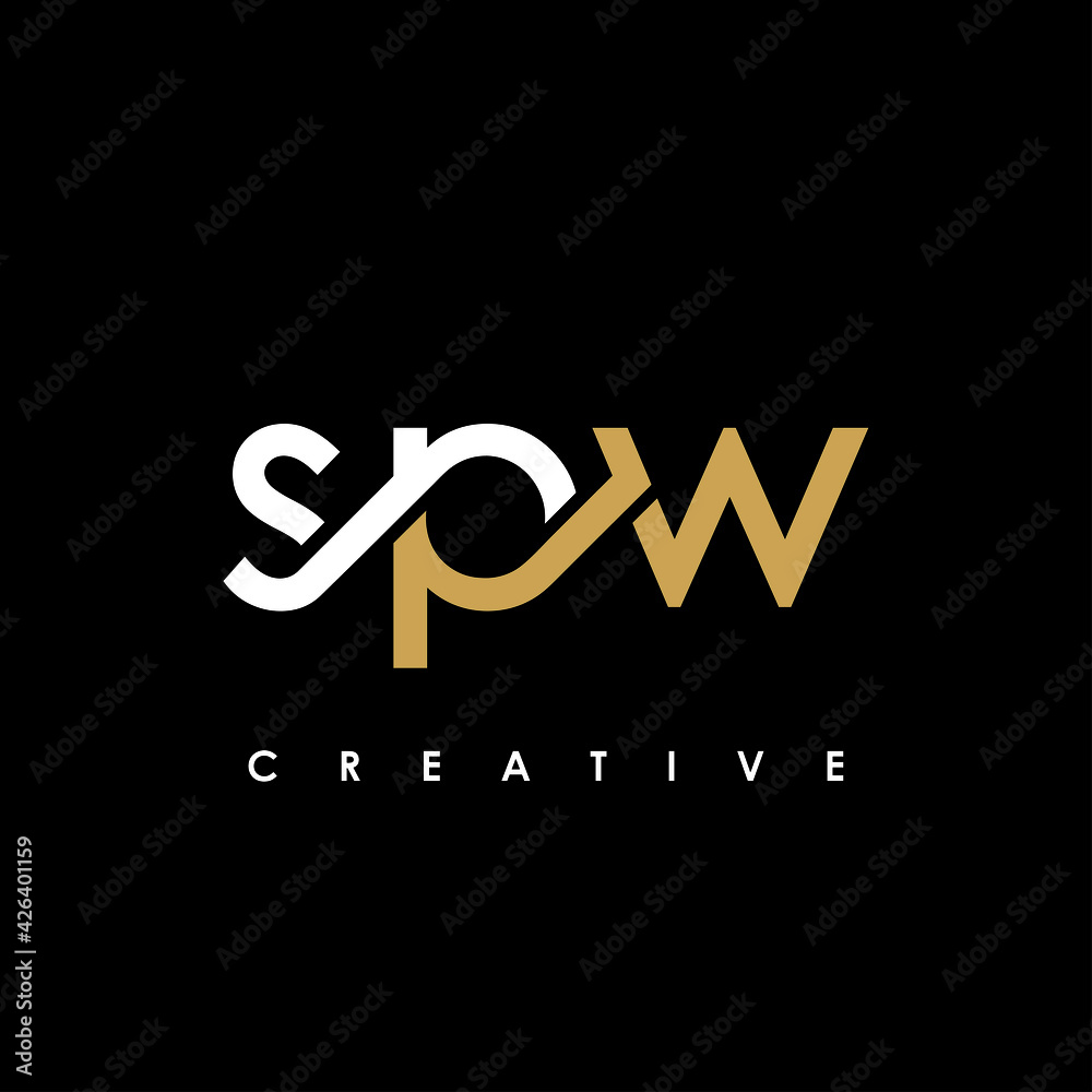 เวกเตอร์ Stock SPW Letter Initial Logo Design Template Vector ...