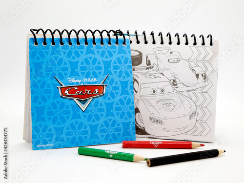 Coloring books for children. Cars movie book. Cars. Lightning MCQUEEN ...
