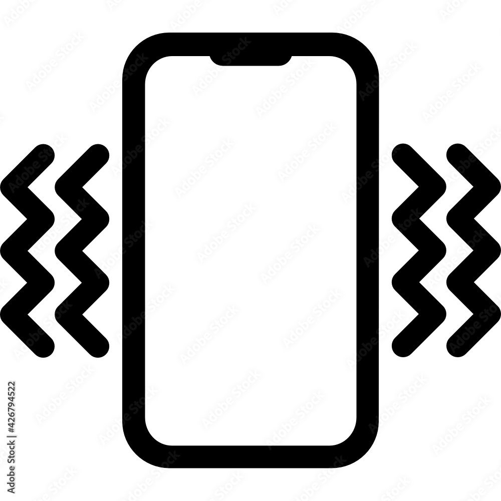 Phone vibrate icon vector Stock Vector | Adobe Stock