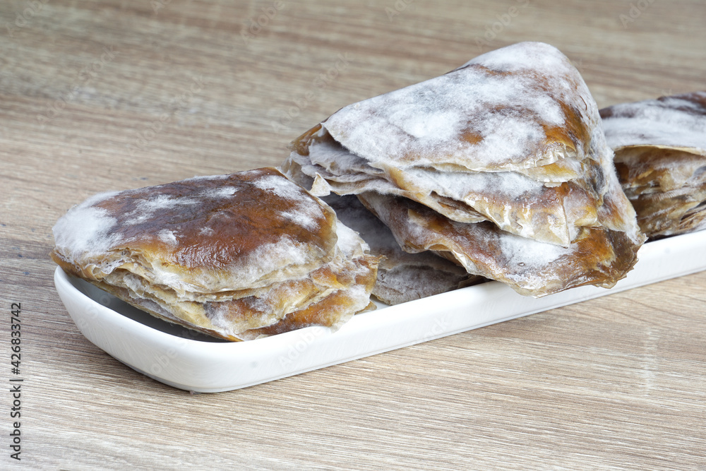 Mold that occurs on foods made from mango stirred and dried. Mold ...