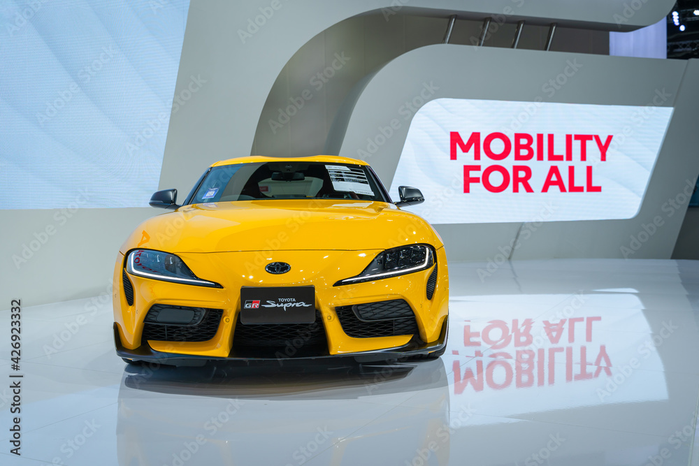 New Toyota Supra GR sport car show on display in 42th Bangkok ...