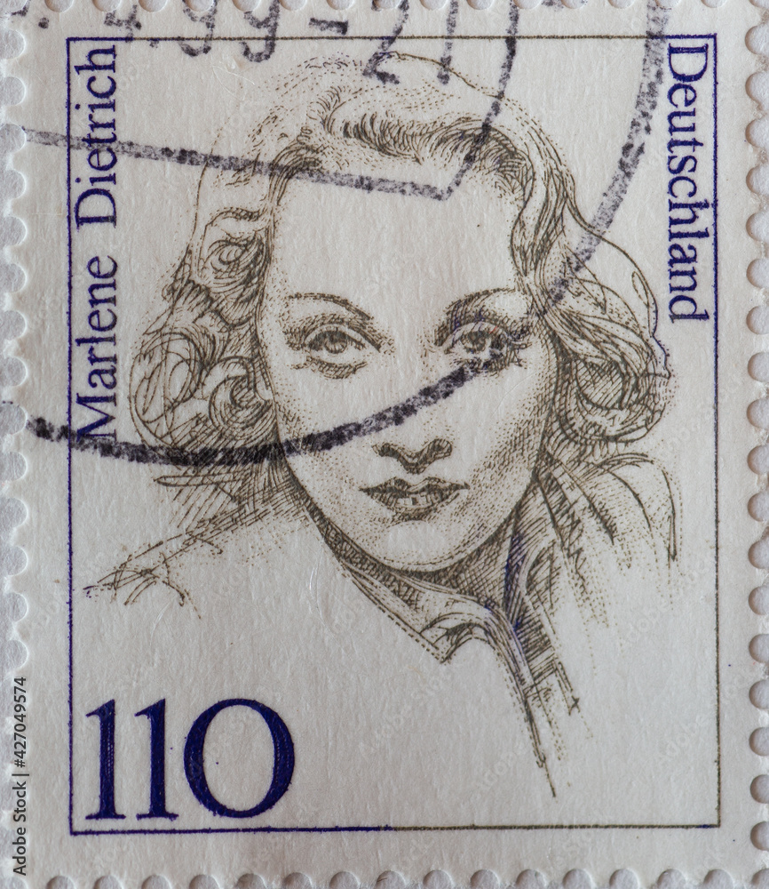 GERMANY - CIRCA 1997 : a postage stamp from Germany, showing a woman ...