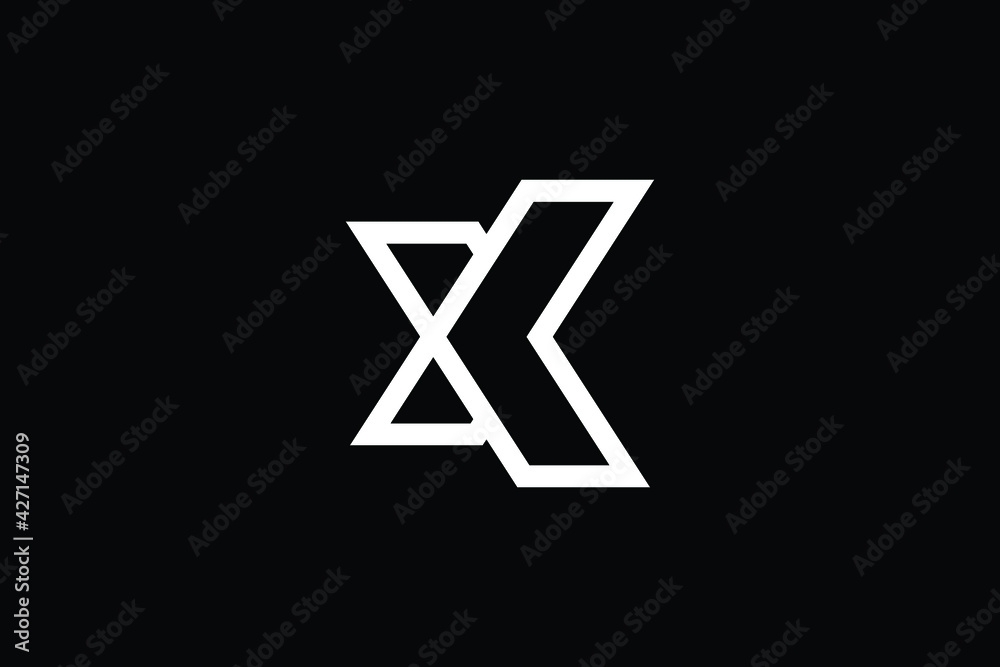 Creative Innovative Initial XK logo and KX logo. XK Letter Minimal luxury Monogram. KX ...