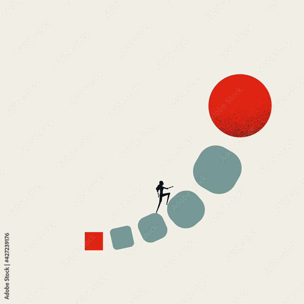 Business transformation and change vector concept. Symbol of creative ...