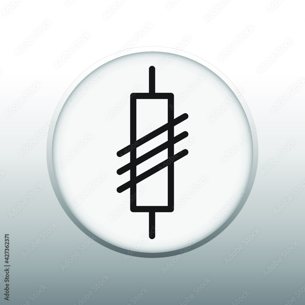 Symbol of Fuse Vector illustration symbol of Electrical System Control ...