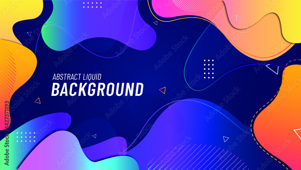 Gradient liquid abstract background Free Vector Stock Vector | Adobe Stock
