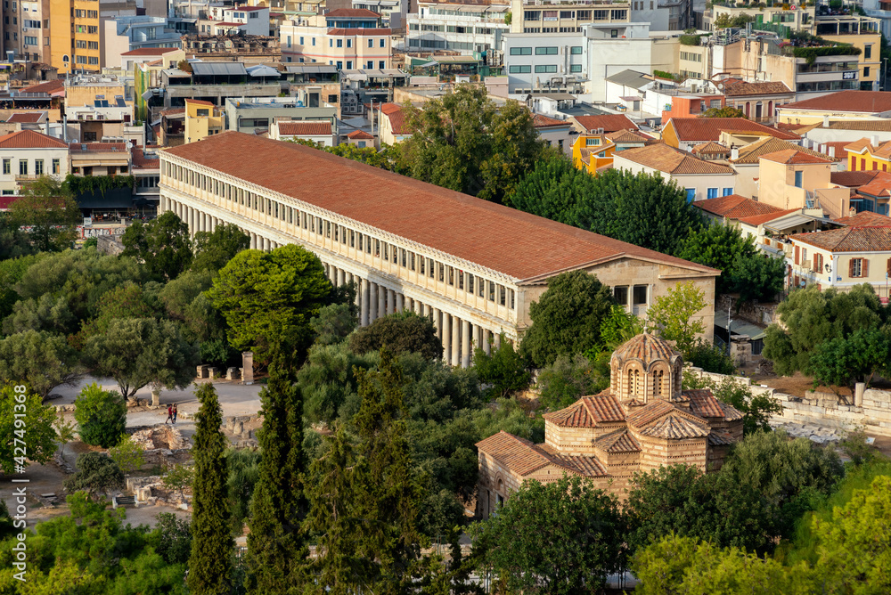 The Stoa of Attalos or Attalus was a portico in the Ancient Agora of ...