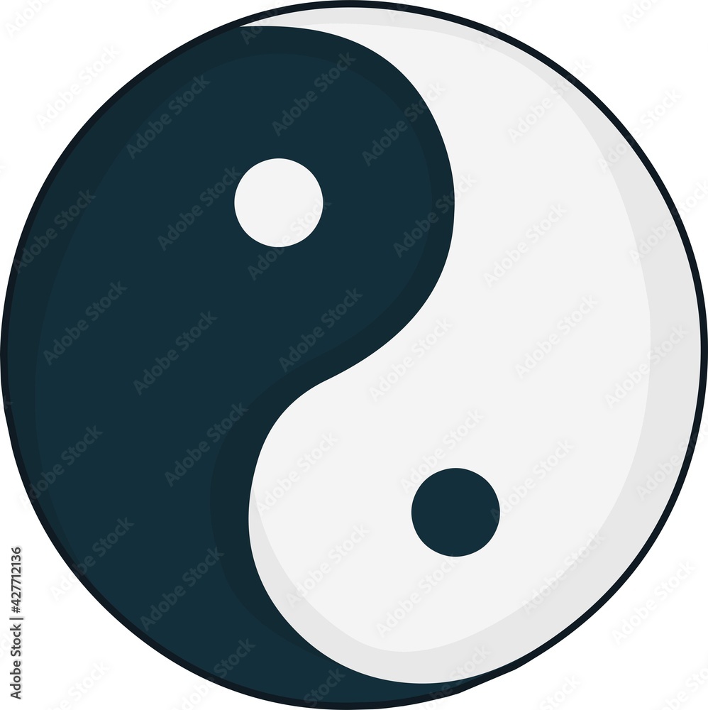 Vector illustration of the yin yang symbol Stock Vector | Adobe Stock