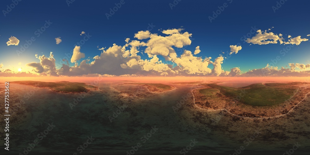 sea panorama, HDRI, environment map , Round panorama, spherical ...