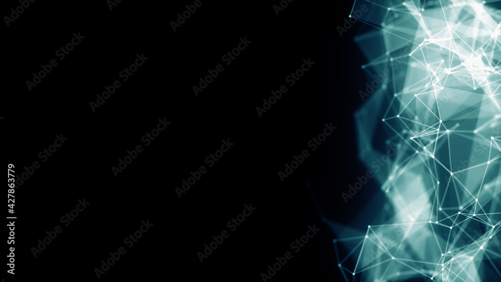 Abstract Digital Data Plexus Technology Background/ 4k animation of an abstract plexus shape ...