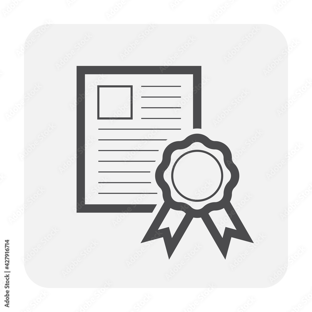 icon, certificate, vector, diploma, award, document, pictogram, degree ...