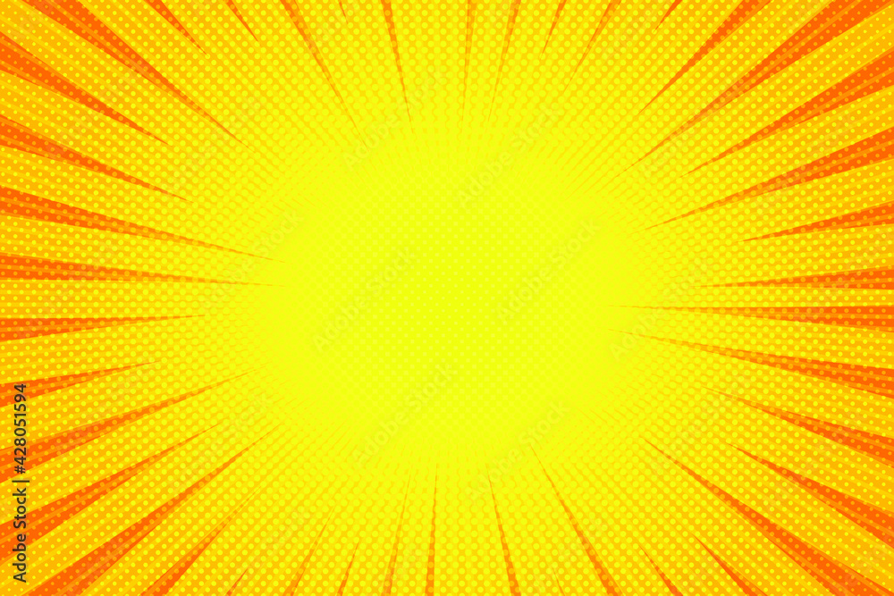 Yellow background of the Book in comic style pop art superhero. Pop art ...