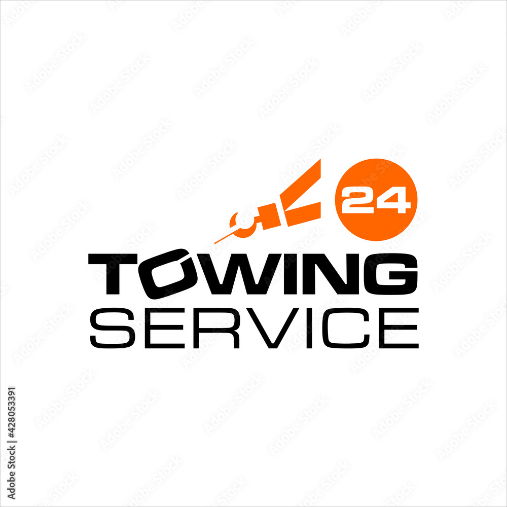 Tow Service Logo Business Template Vector Emergency Vehicle ...