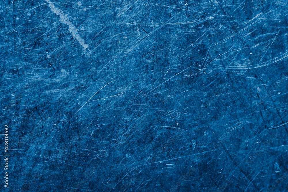 Scratched Blue Metal Texture
