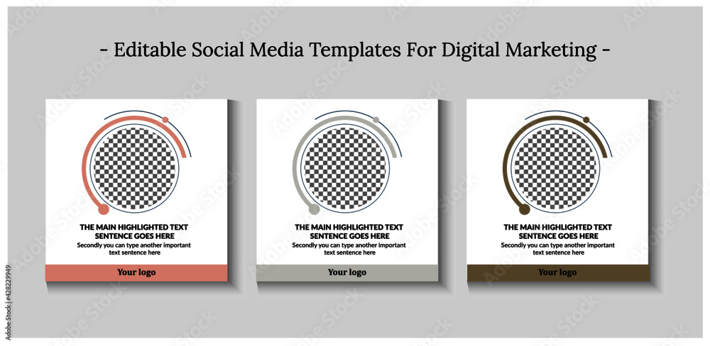 Social media post editable template. flyer. brochure. poster. banner ...