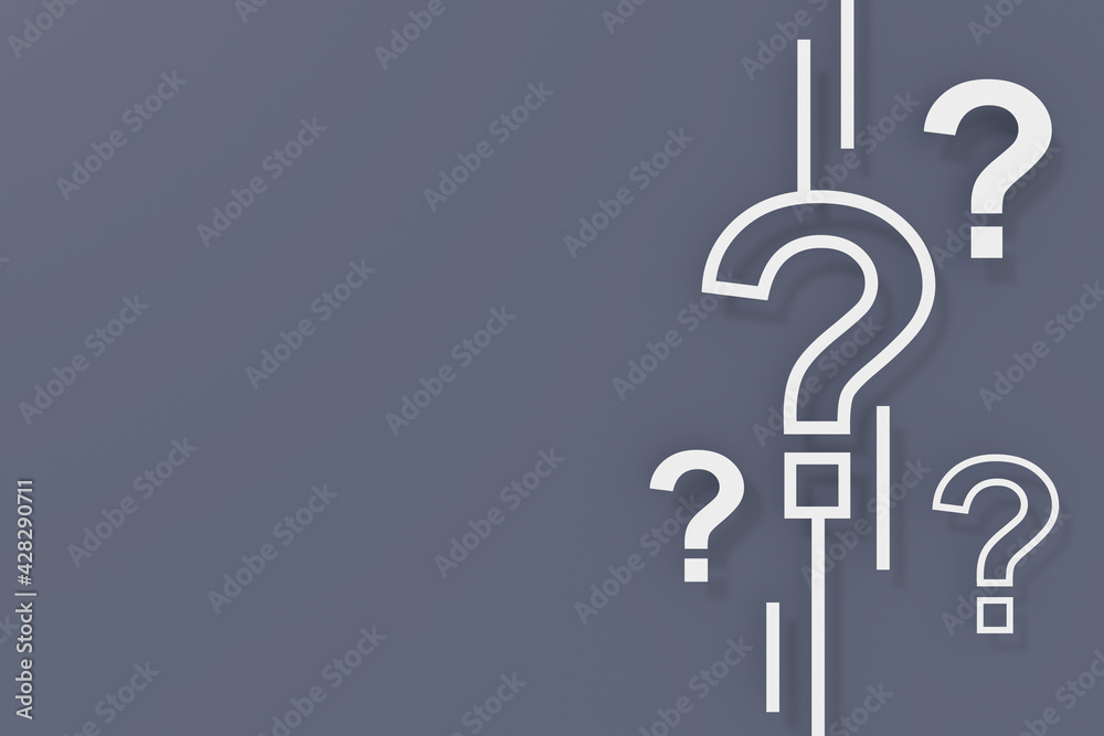 Question mark sign banner. 3D rendering. Stock Illustration | Adobe Stock