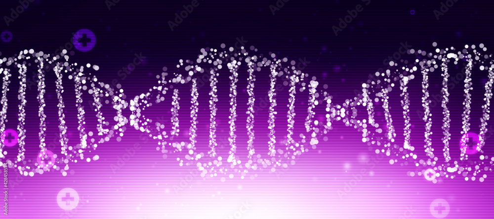 2d render of dna structure, abstract background Stock Illustration ...
